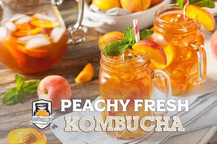 From SCOBY to Sip: How to Make Peach Mint Kombucha at Home