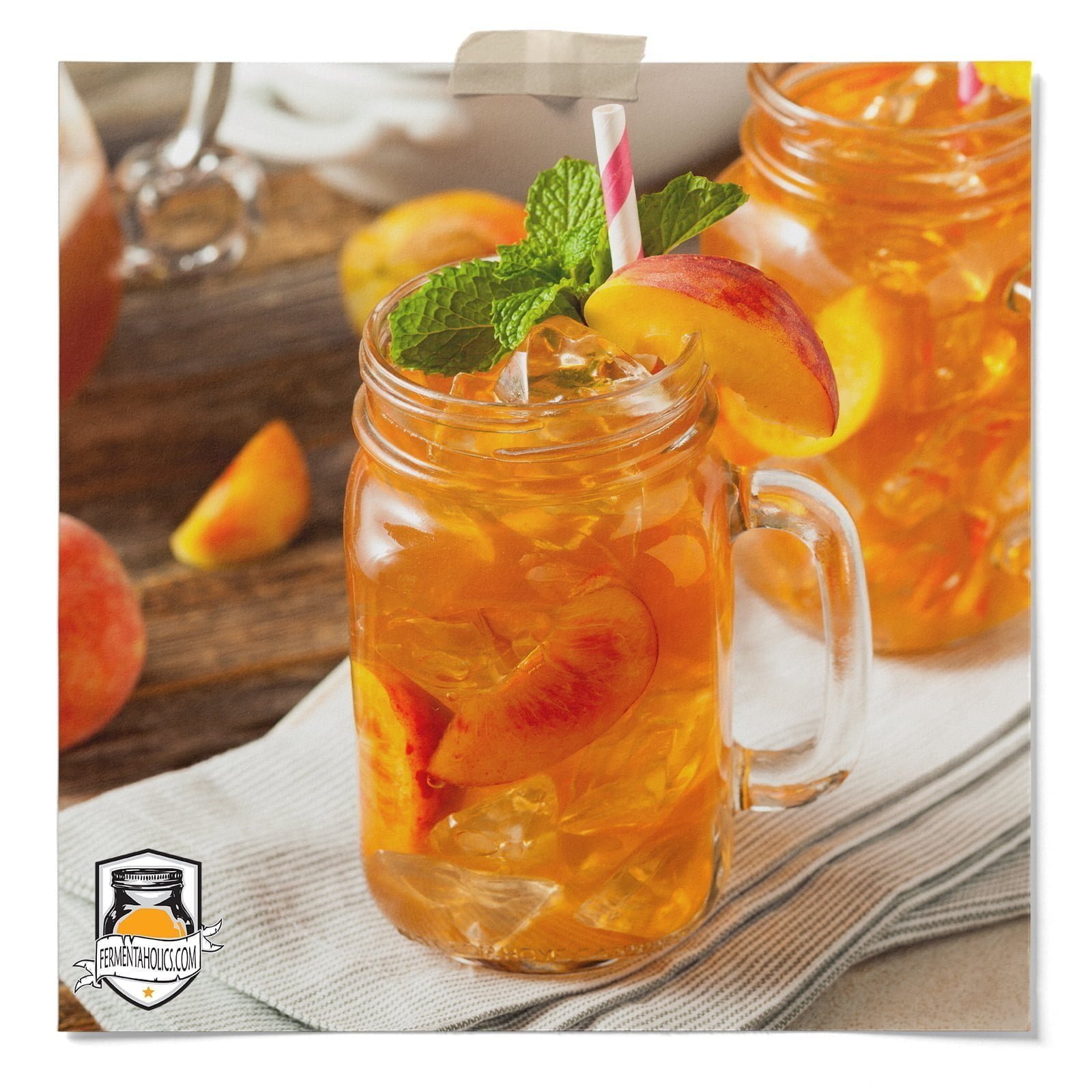 From SCOBY to Sip: How to Make Peach Mint Kombucha at Home