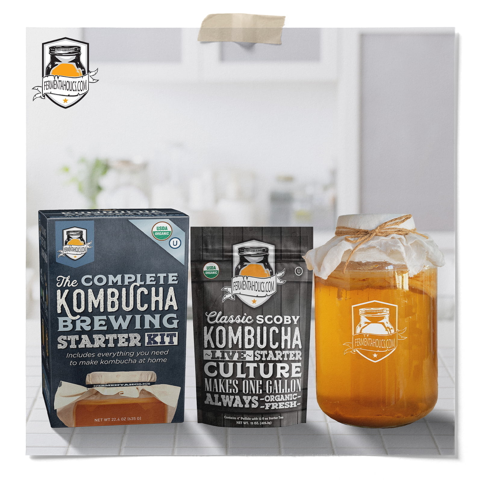 Fermentaholics Kombucha Kit: Make Your Own Organic Brewing