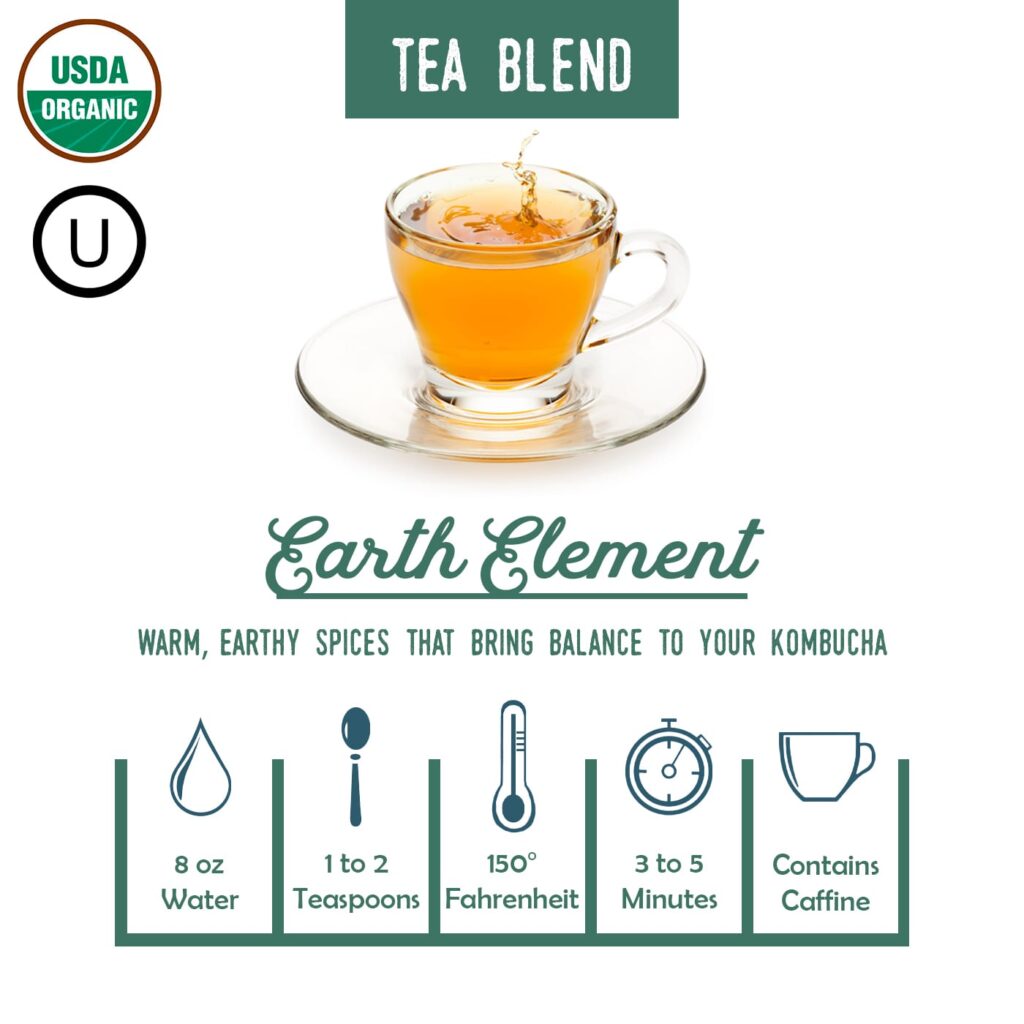 EARTH: Organic Elements Loose Leaf Tea Blend for Kombucha Making
