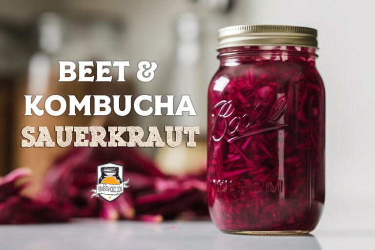 Beet and Kombucha Sauerkraut: Natural Fermented Vegetables