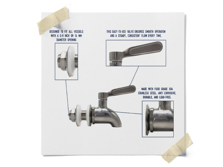 304 Stainless Steel Spigot: Beverages Dispenser Solution