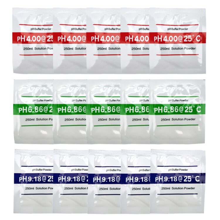 Electronic pH Test Meter Calibration Powder - 15 Pack Bundle