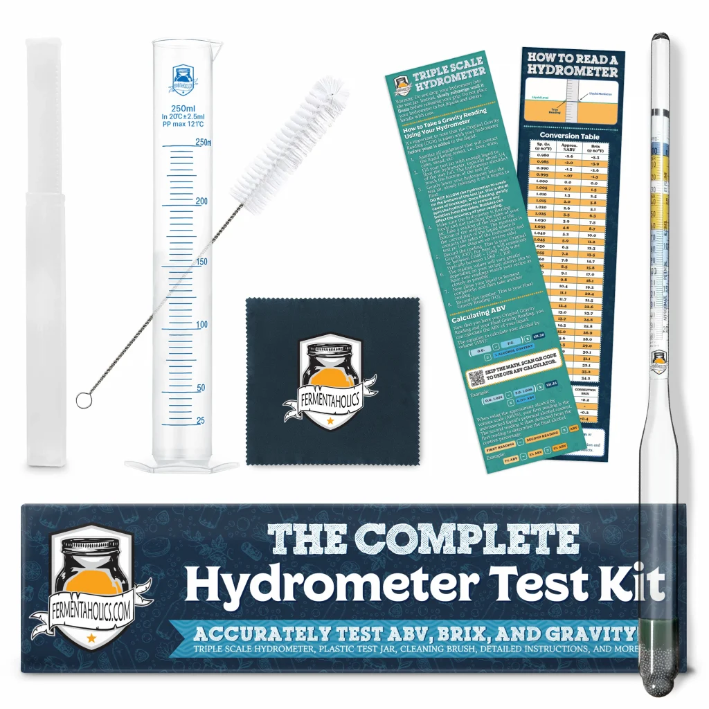 Complete Hydrometer and Plastic Test Jar Kit