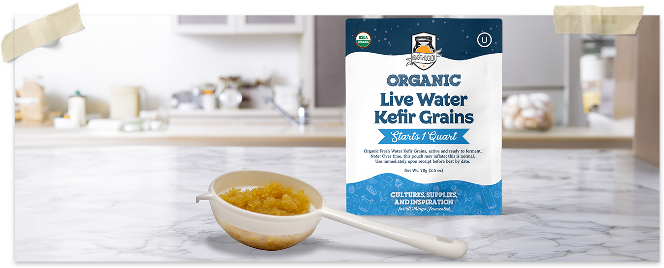 Live Water Kefir Essentials Kit: Your Fresh Brewing Starter Set