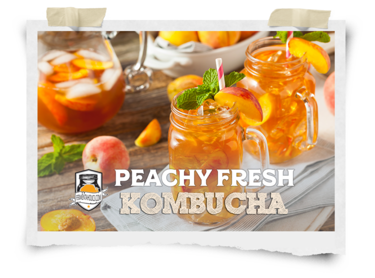 From SCOBY to Sip: How to Make Peach Mint Kombucha at Home