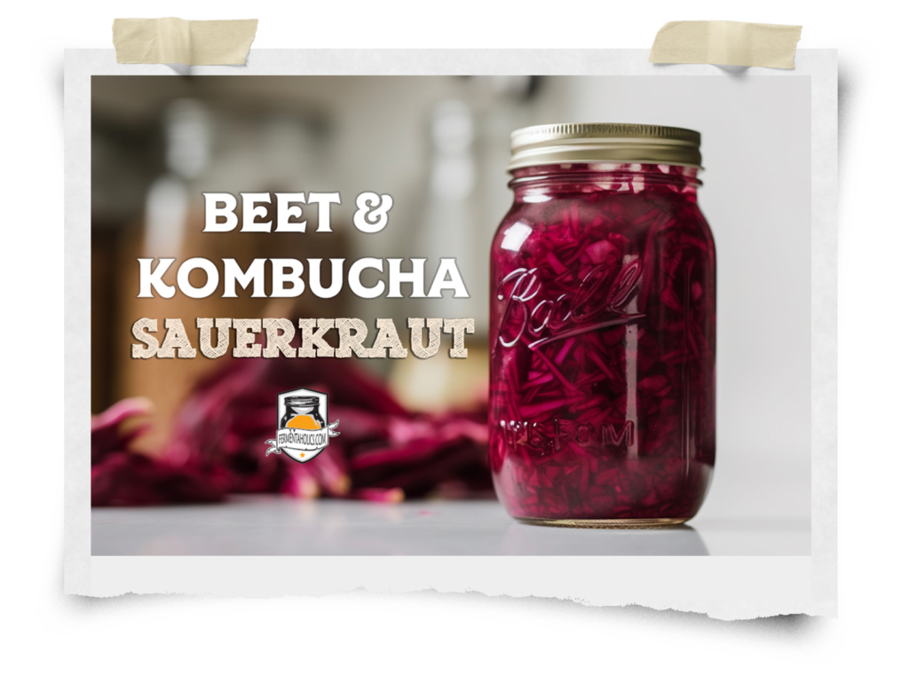 Beet and Kombucha Sauerkraut: Natural Fermented Vegetables