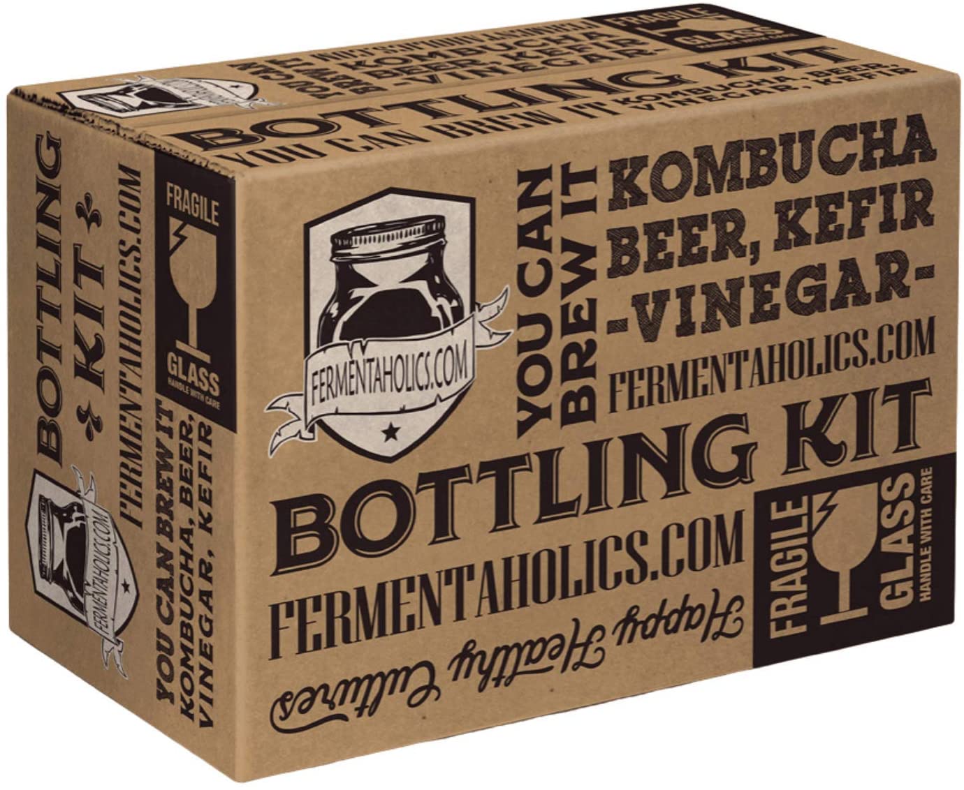 Twist-Off Lid Bottling Kit - Carbonation Bottles for Kombucha