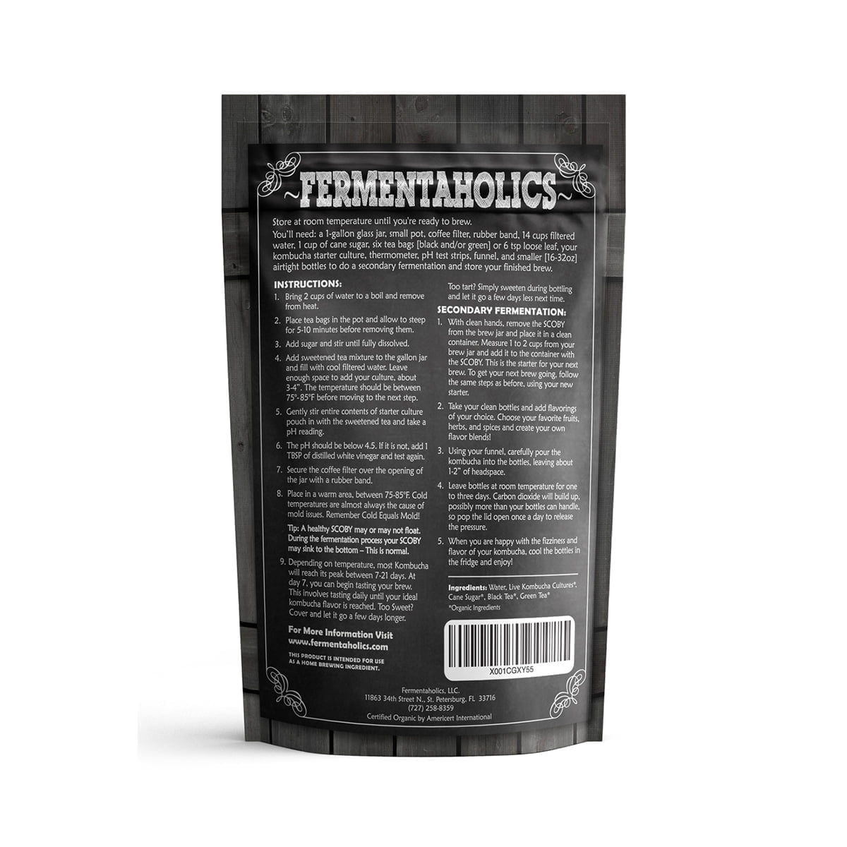 Fresh Kombucha Essence X-Large Organic Kombucha SCOBY + Starter Tea ...